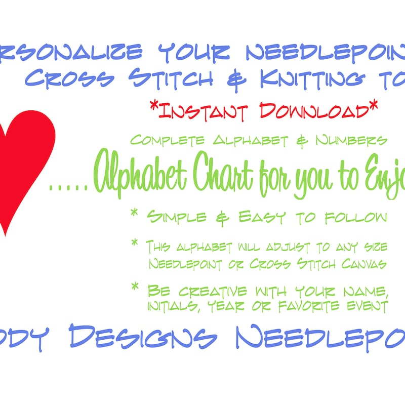 Charted Alphabet for Needlepoint - Etsy