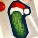 Santa Pickle Needlepoint Hand Painted Ornament Christmas Gift Jody ...