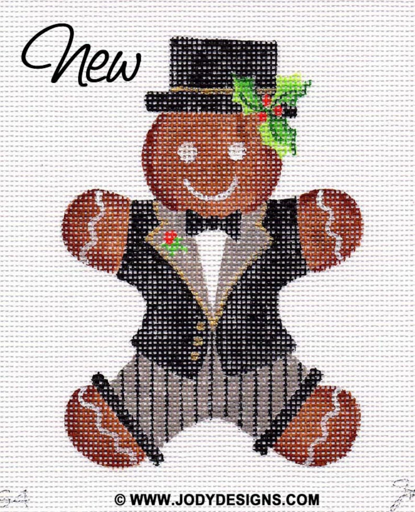 Gingerbread Groom Needlepoint Ornament G4 Jody Designs - Etsy