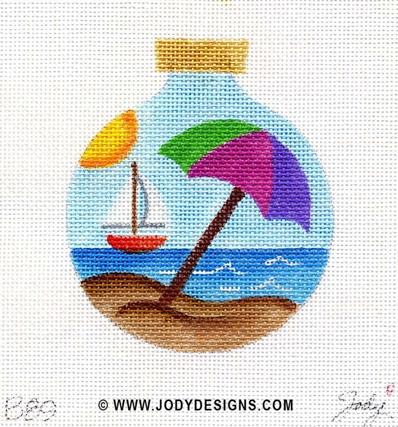 Beach Needlepoint Ornament Jody Designs B89 - Etsy