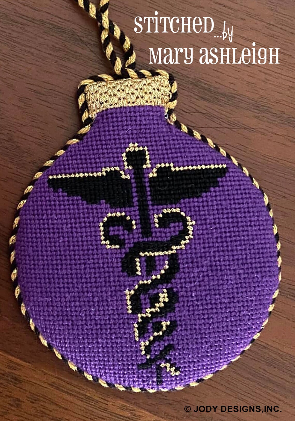 Medical Caduceus Hand Painted Needlepoint Ornament Canvas - Etsy