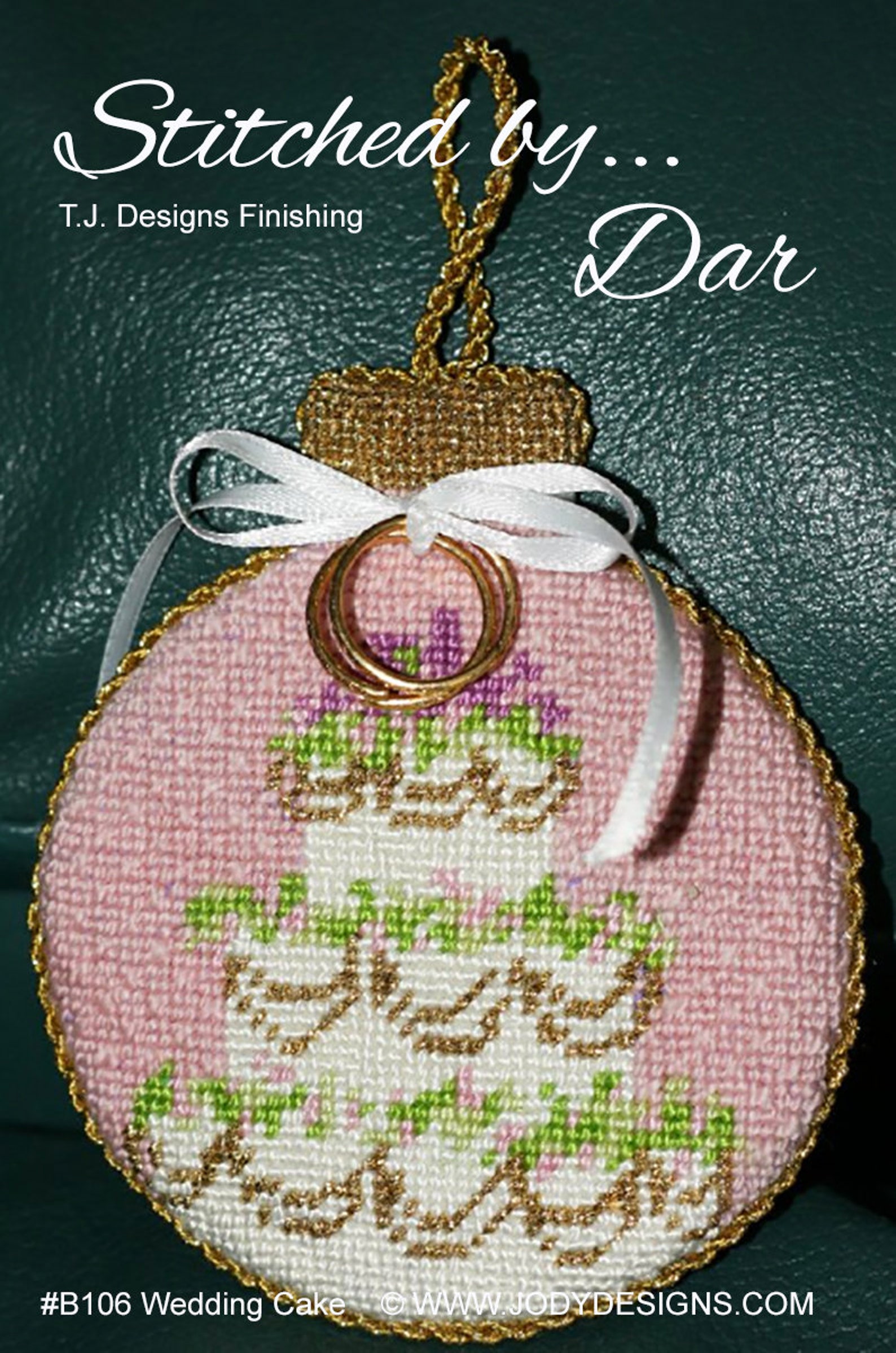 Wedding Cake Hand Painted Needlepoint Ornament Canvas (painted in Your ...