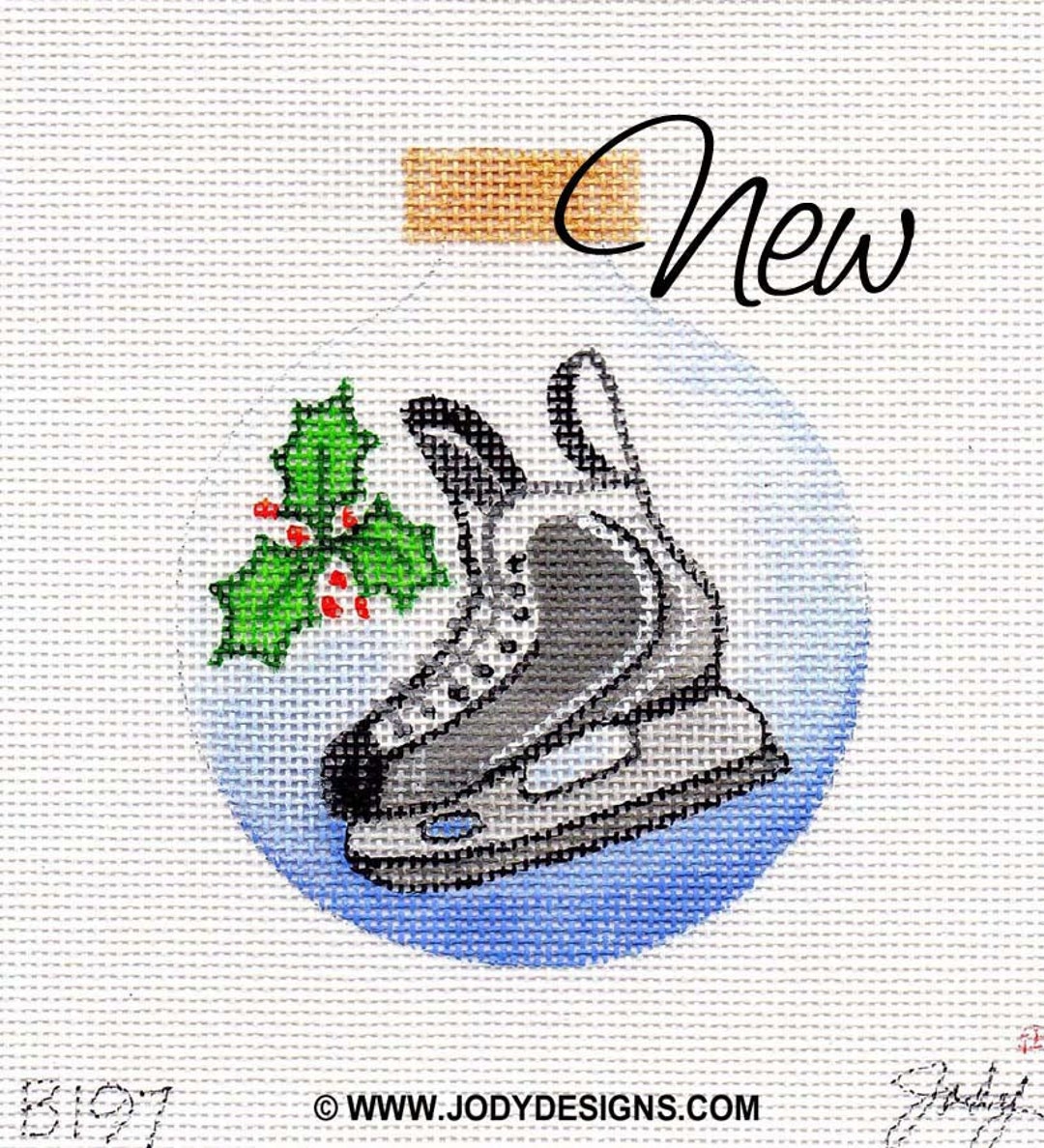 Hockey Skate - Jody Designs Needlepoint Ornament - B197 - Etsy