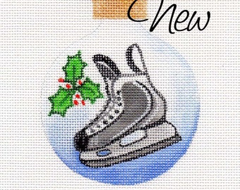 Hockey Stick and Puck Jody Designs Needlepoint Ornament | Etsy