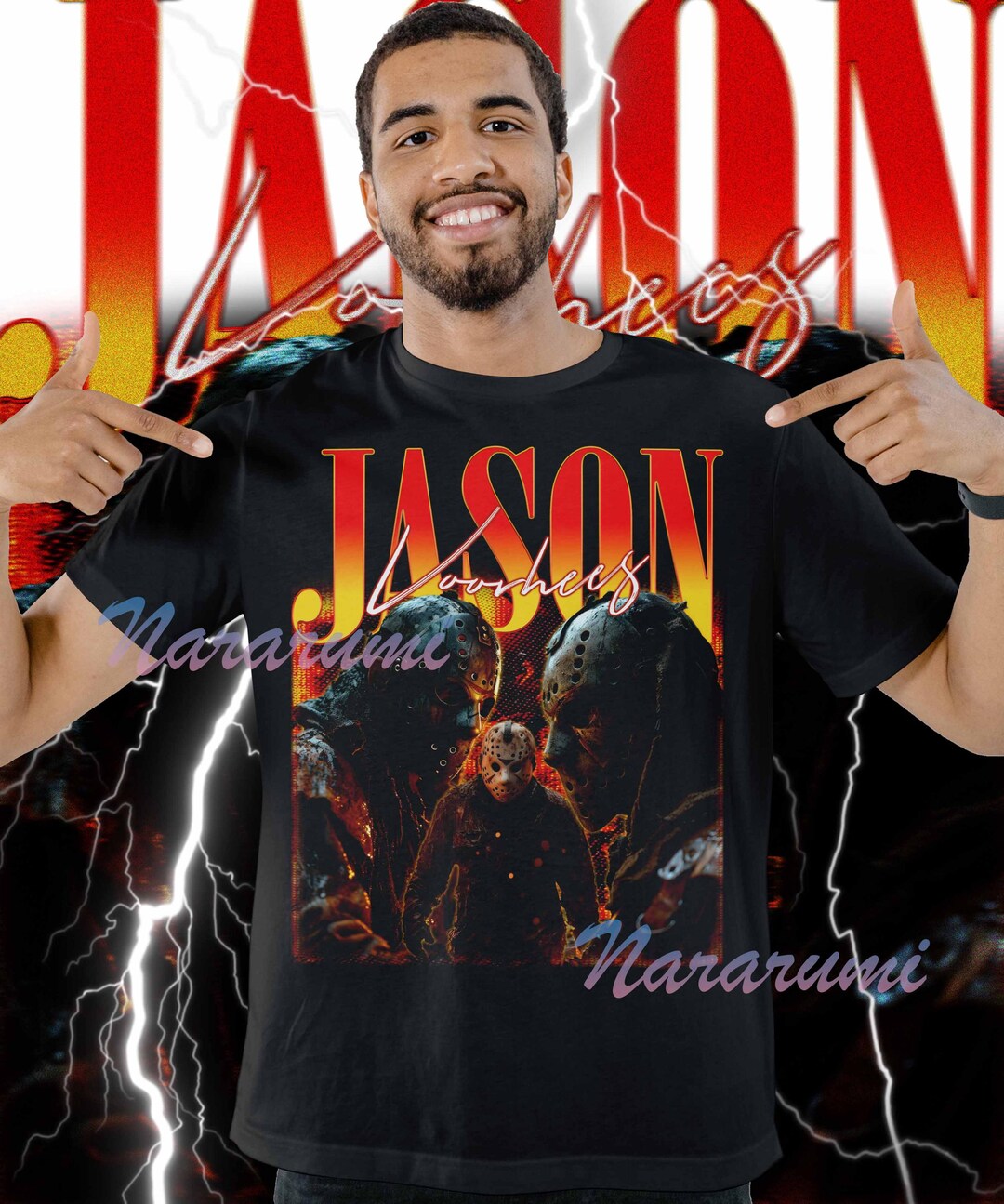 JASON VOORHEES Vintage Shirt, Jason Voorhees Homage Tshirt, Jason ...
