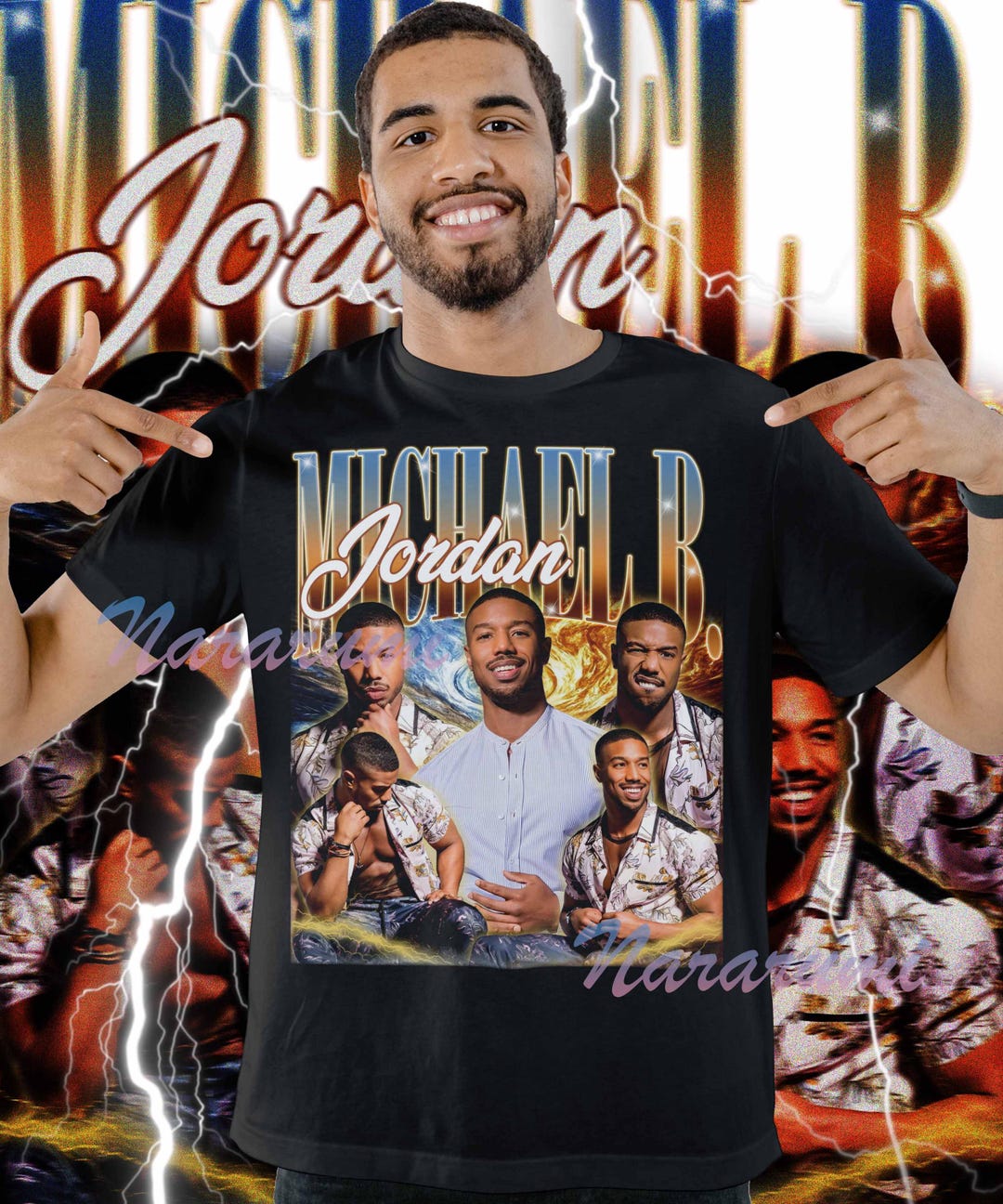 Retro Michael B Jordan Shirt - Michael B Jordan Tshirt,michael B Jordan ...