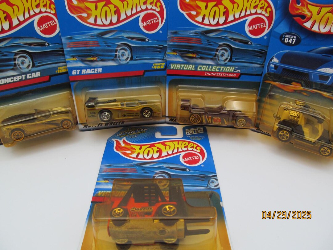 YELLOW Card SALE 5 Hot Wheel Cars With Yellow Blister Packages. Fork ...