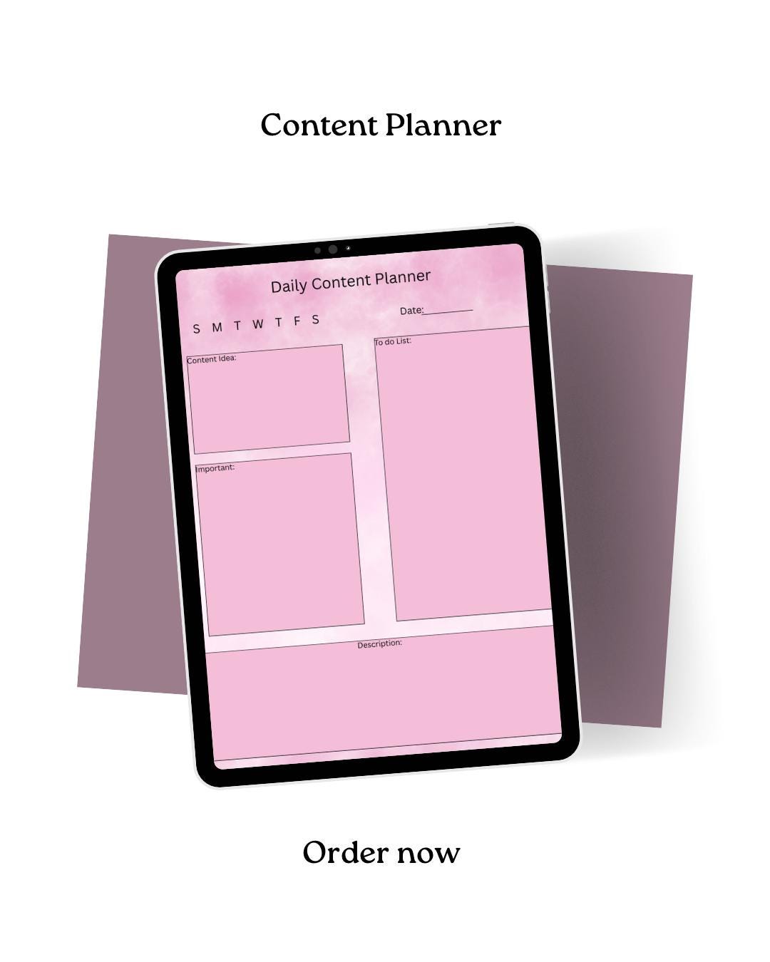 Daily Content Planner | Digital Content Calendar for iPad & Tablets ...