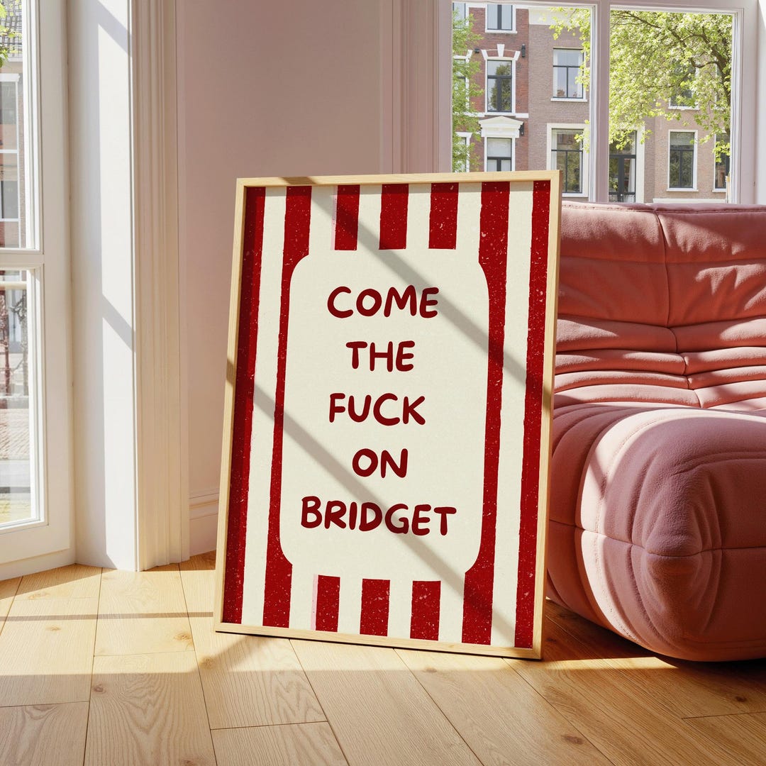 Bridget Jones Quote Illustrated Art Print, Funny Wall Decor - Etsy ...