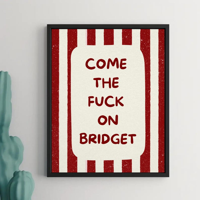 Bridget Jones Quote Illustrated Art Print, Funny Wall Decor - Etsy UK