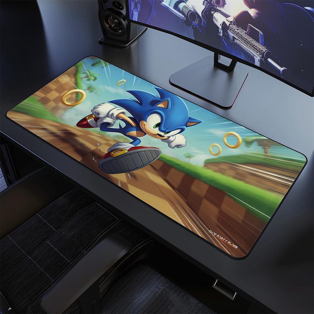 Super Sonic Desk Pad Mouse Mat 90x40cm - Etsy
