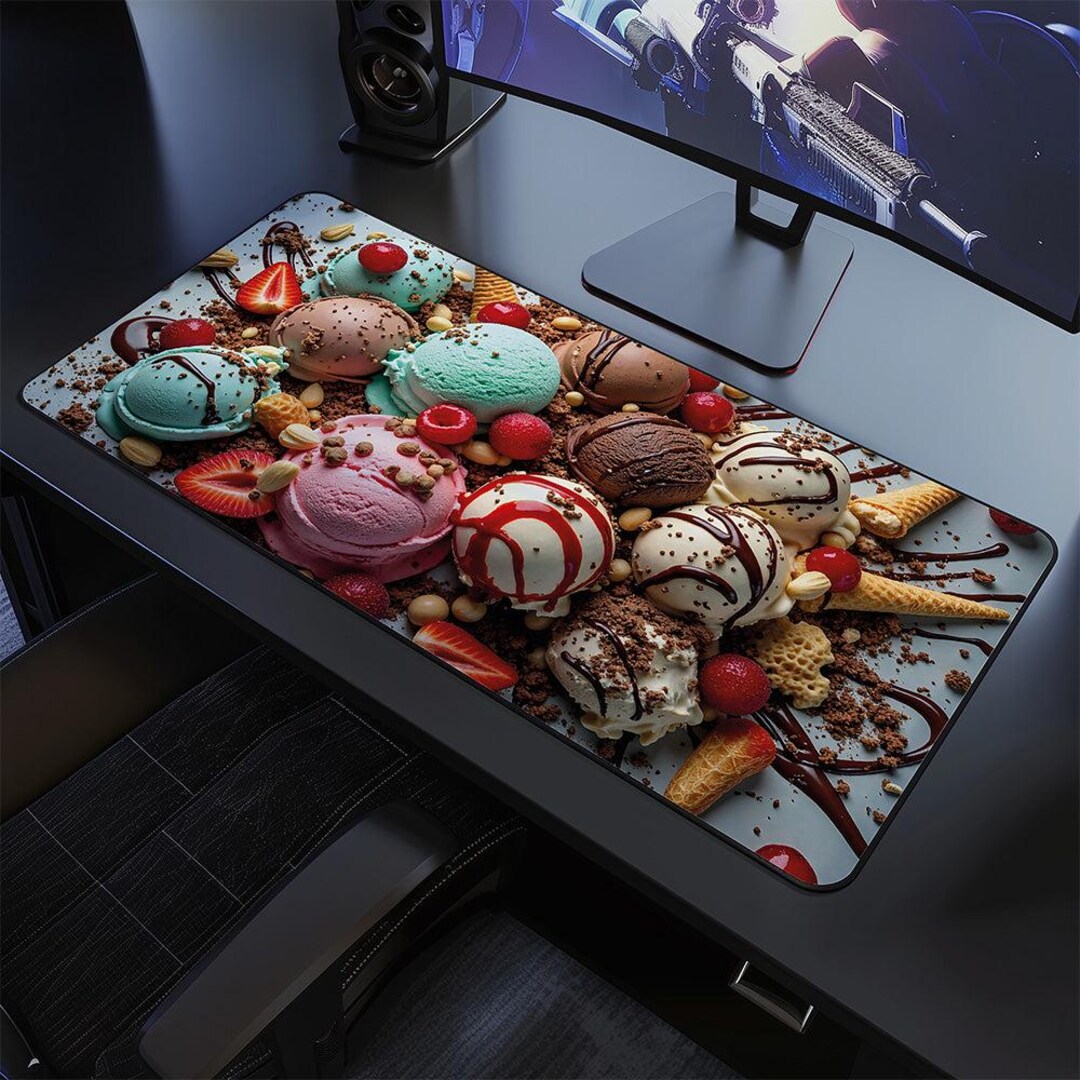 Ice Cream Delight Desk Pad Mouse Mat 90x40cm - Etsy