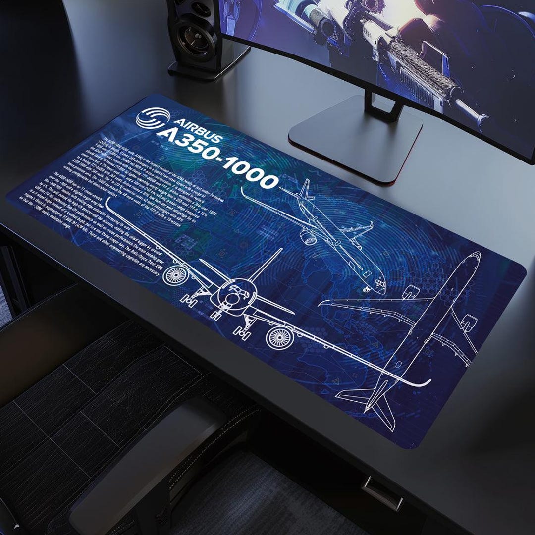 Airbus A350-1000 Desk Pad Mouse Mat 90x40cm - Etsy