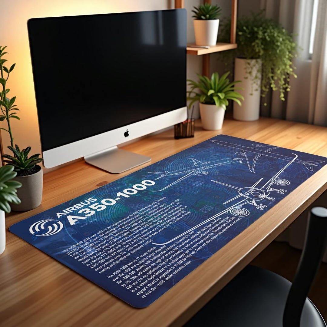 Airbus A350-1000 Desk Pad Mouse Mat 90x40cm - Etsy