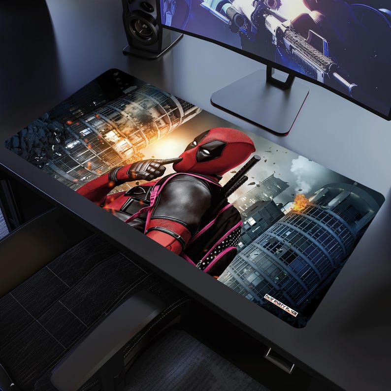 Deadpool Desk Pad Mouse Mat 90x40cm - Etsy
