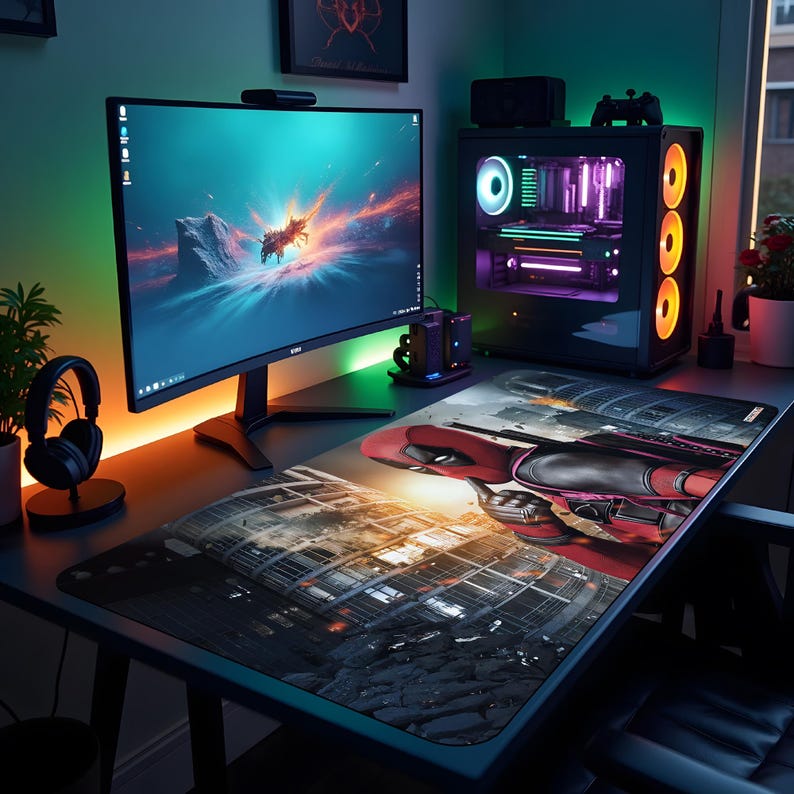 Deadpool Desk Pad Mouse Mat 90x40cm - Etsy