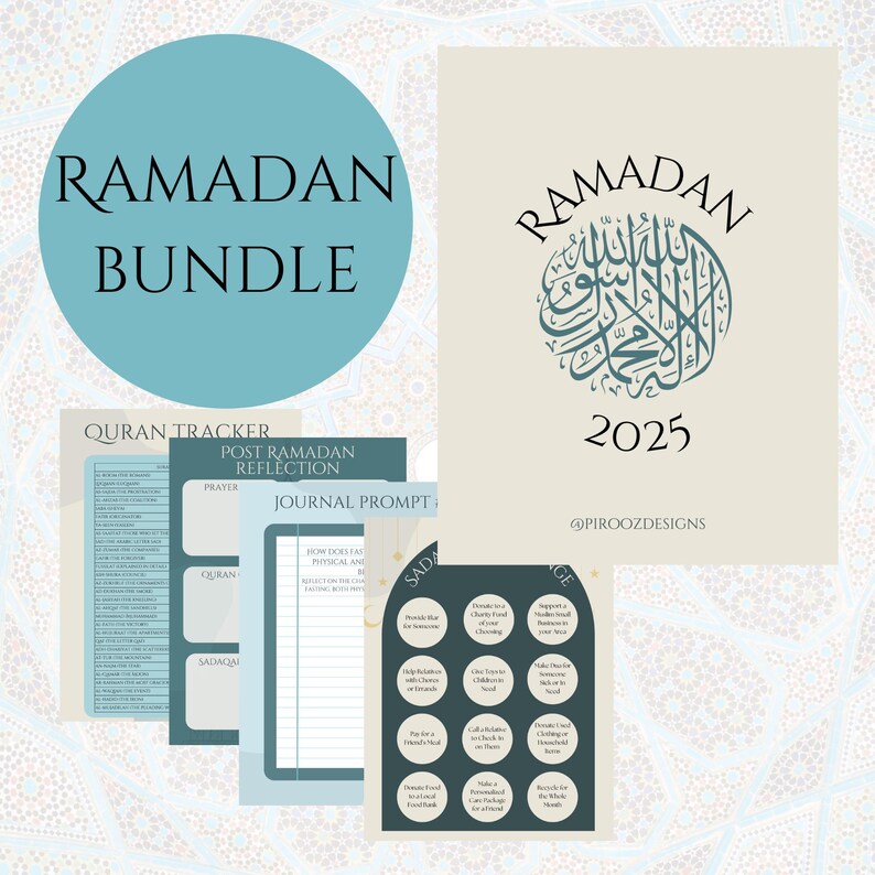 Ramadan 2025 Planner Printable Islamic Journal & Reflection Bundle ...