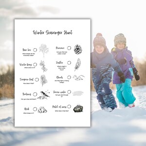 Preschool Fun in the Frost: Printable Winter Nature Scavenger Hunt for ...