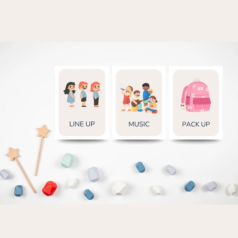 Preschool Visual Schedule Cards: Homeschool & Classroom Routine (PDF ...