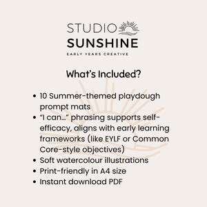 Summer Playdough Mats for Kids Printable Fine Motor Activity for ...