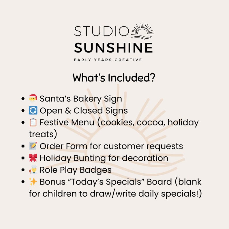 Christmas Dramatic Play Bakery Pack, Festive Dramatic Play Menus, Signs ...