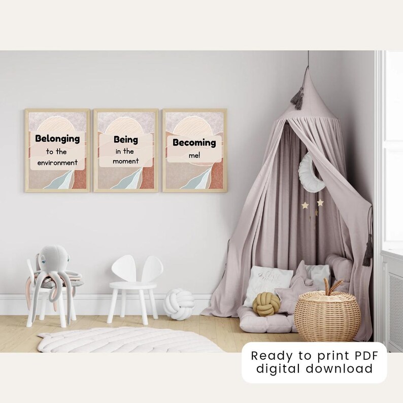 EYLF Learning Outcomes Posters Instant Digital Download Belonging Being ...