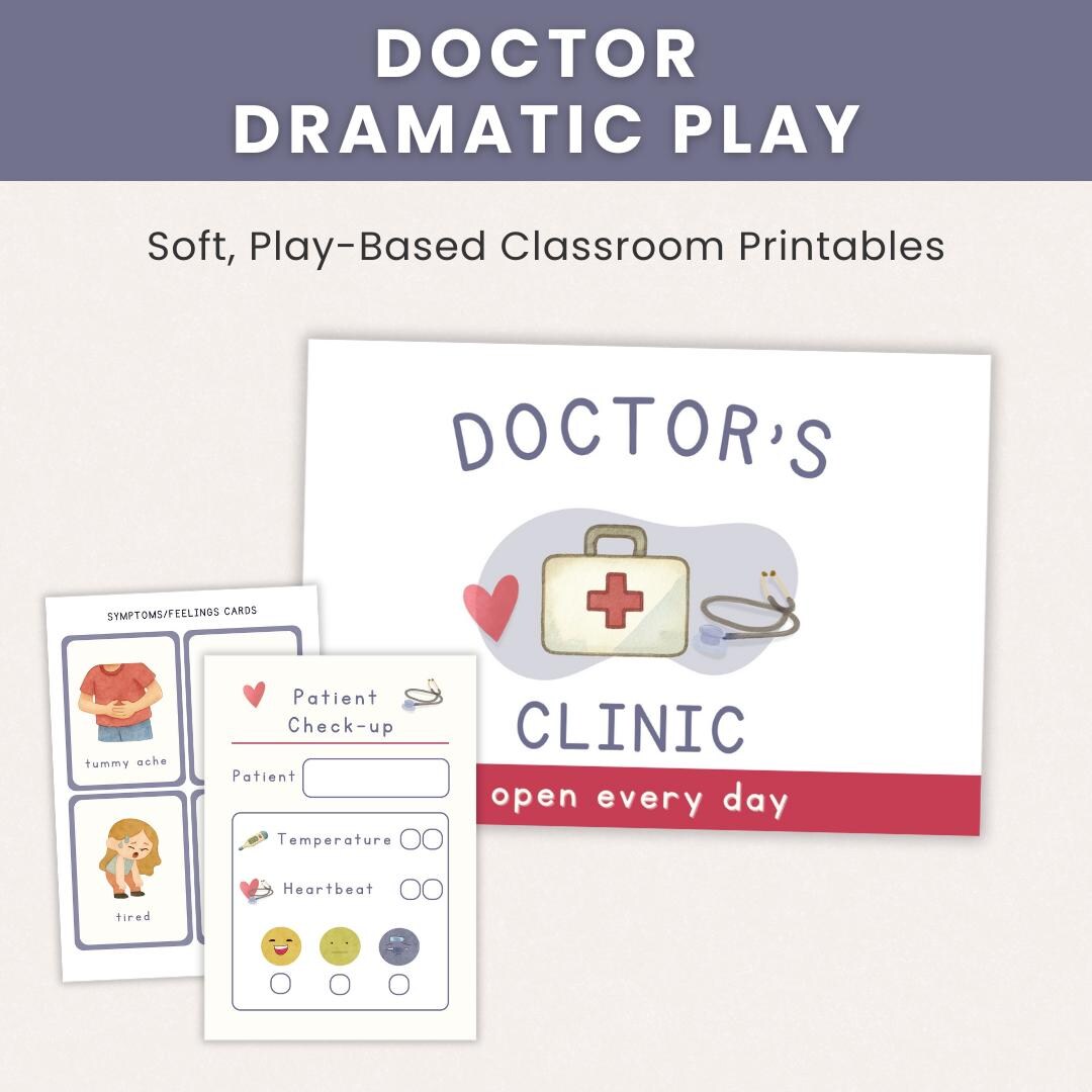 Doctor Dramatic Play Printable Doctor’s Clinic Pretend Play for ...