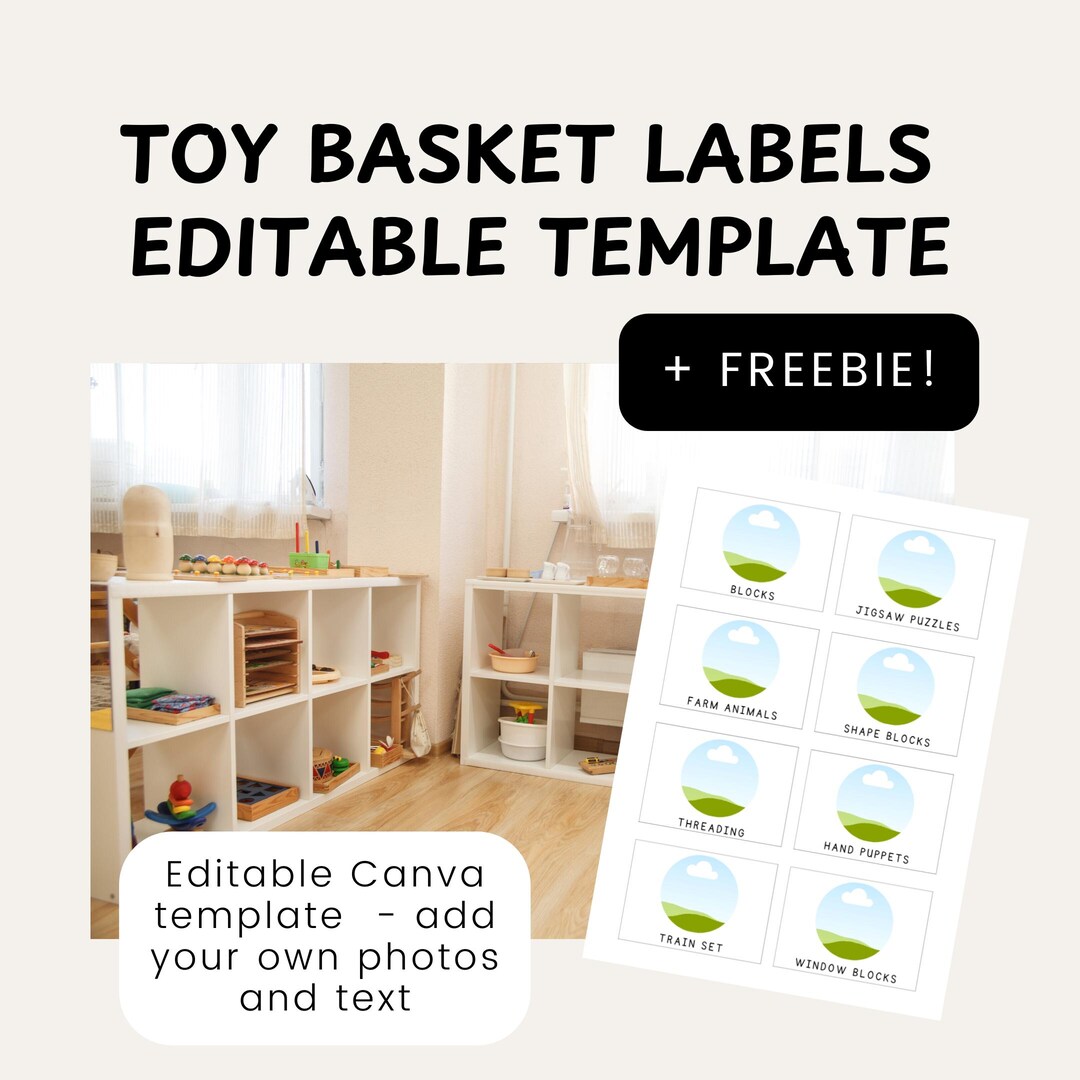 Toy Storage Labels Editable Classroom Labels Montessori Organisation ...