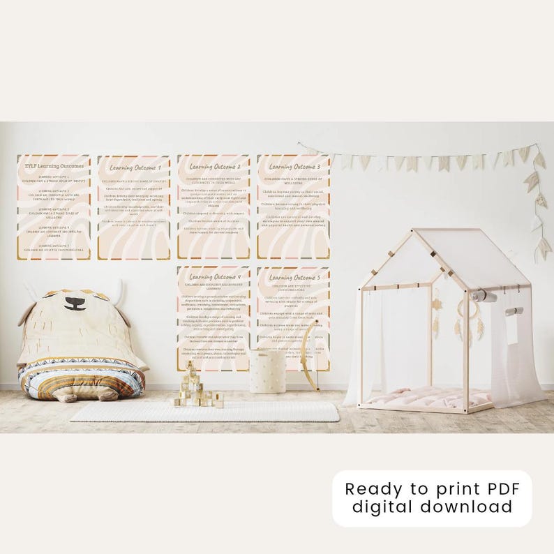 EYLF Learning Outcomes Posters Instant Digital Download Belonging Being ...