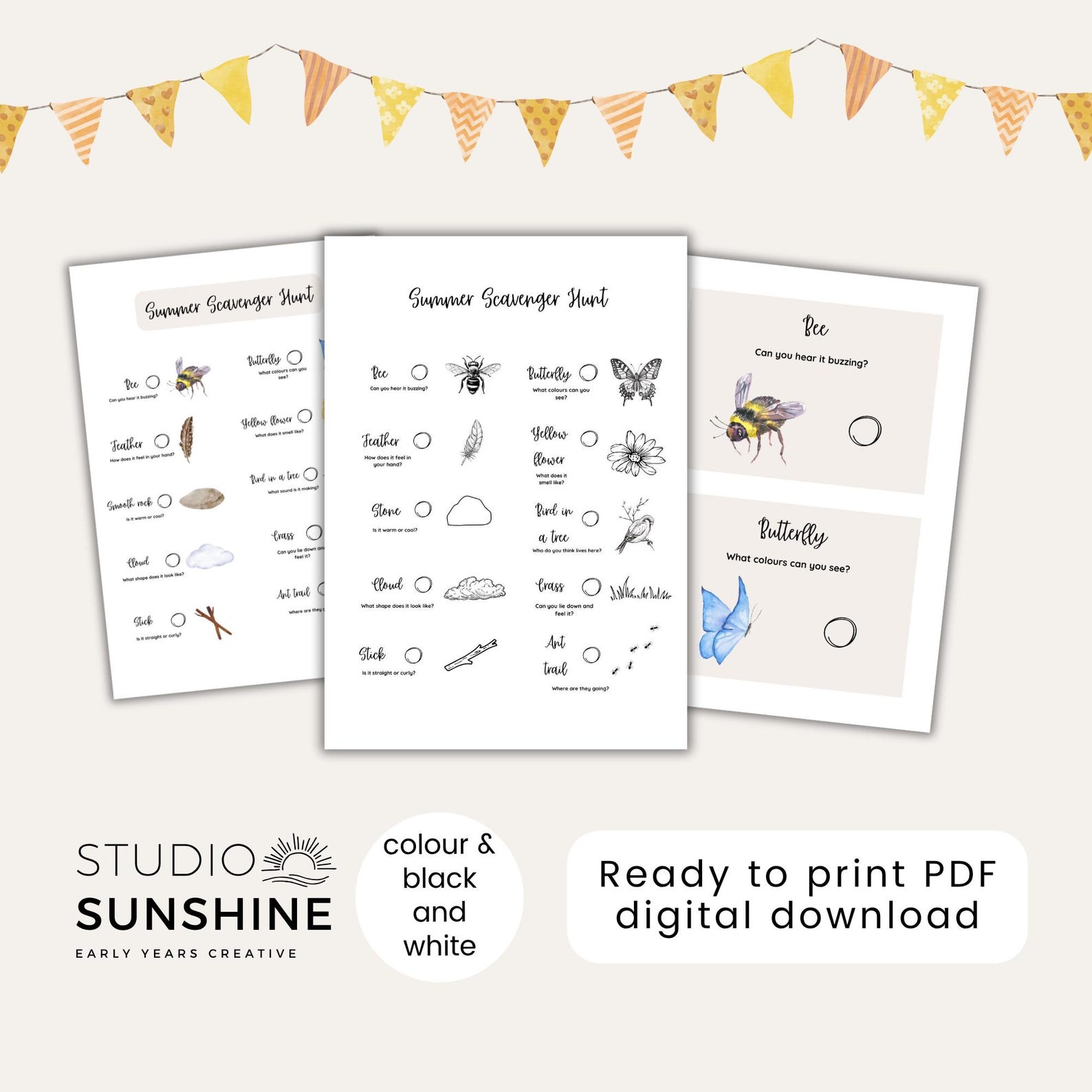 Summer Nature Scavenger Hunt Printable Outdoor Activity for Kids ...