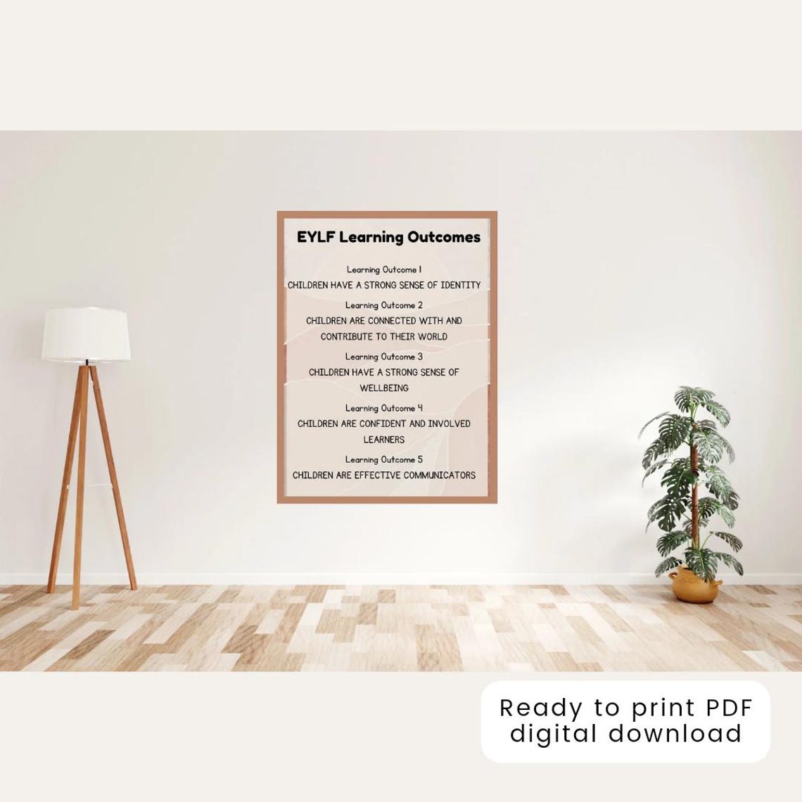 EYLF Learning Outcomes Posters Instant Digital Download Belonging Being ...