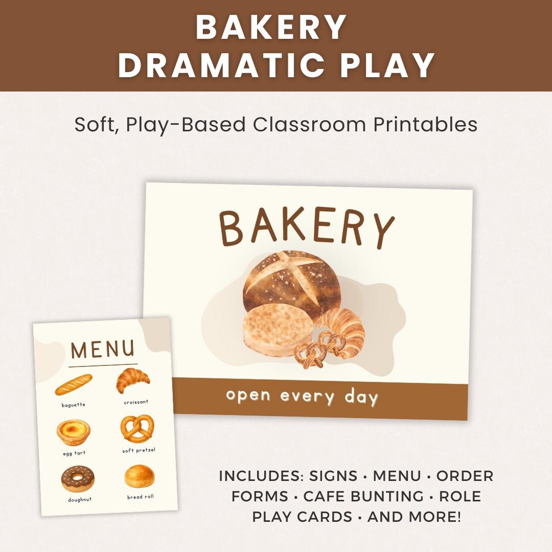 Bakery Dramatic Play Printable for Preschool & Kindergarten Play-based ...