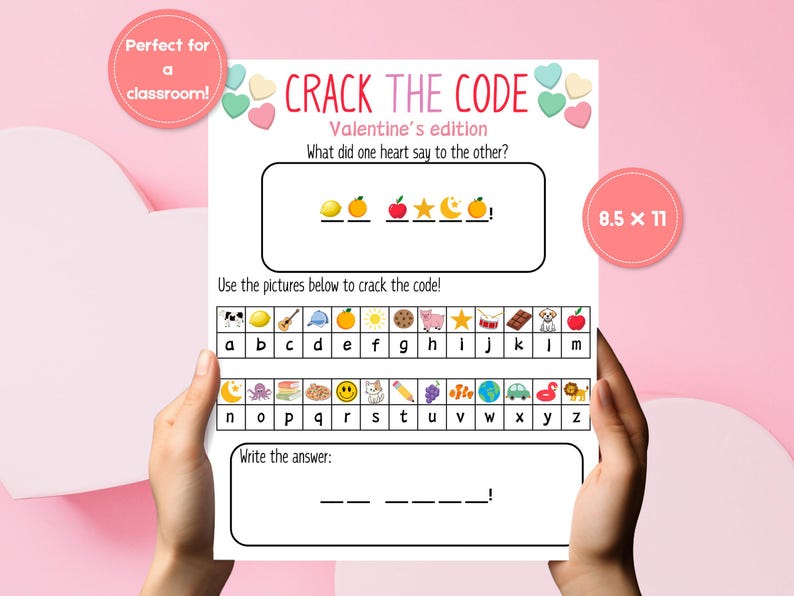 Valentine's Day Crack the Code Printable, Jokes Edition (PDF) - Etsy