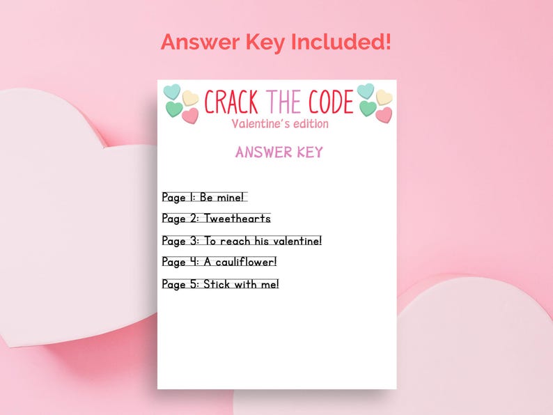 Valentine's Day Crack the Code Printable, Jokes Edition (PDF) - Etsy