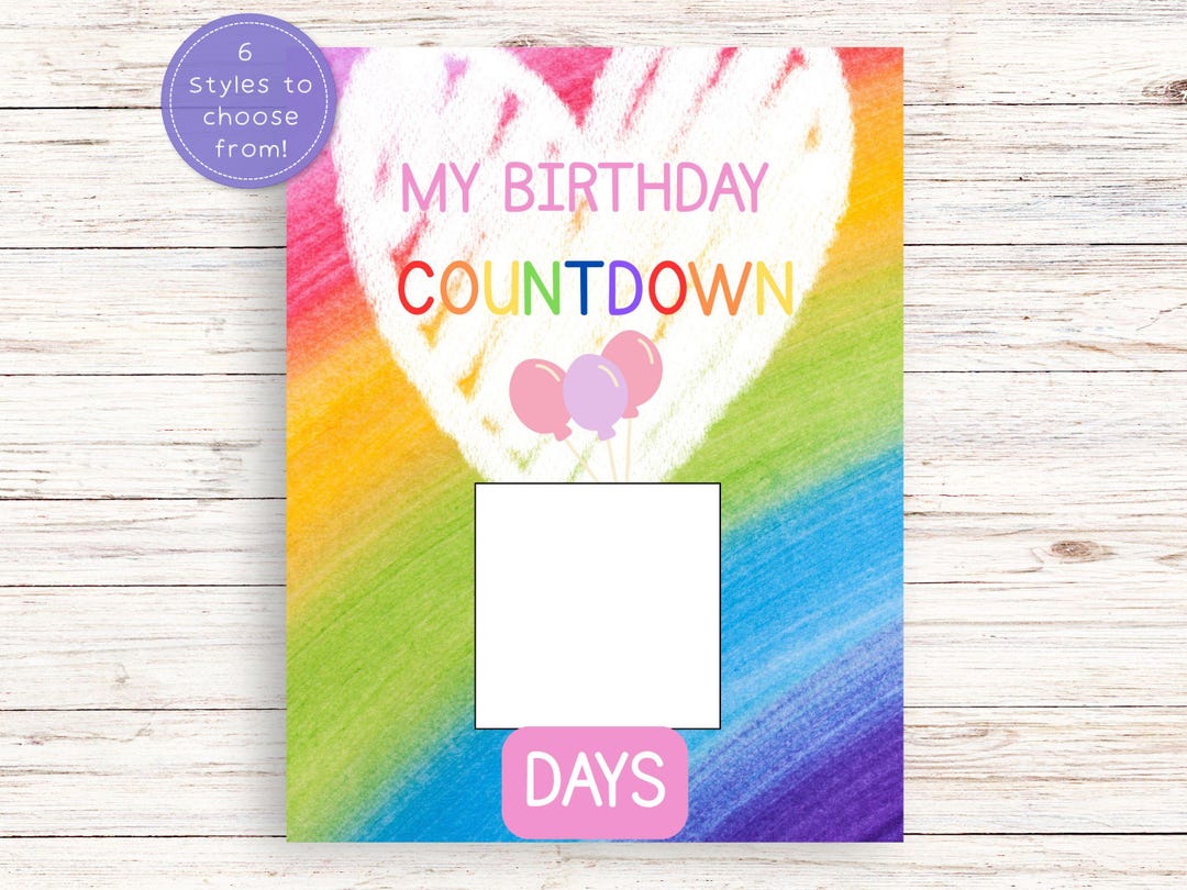 Kids Birthday Countdown Printable: 10-day Activity, Fun Celebration ...