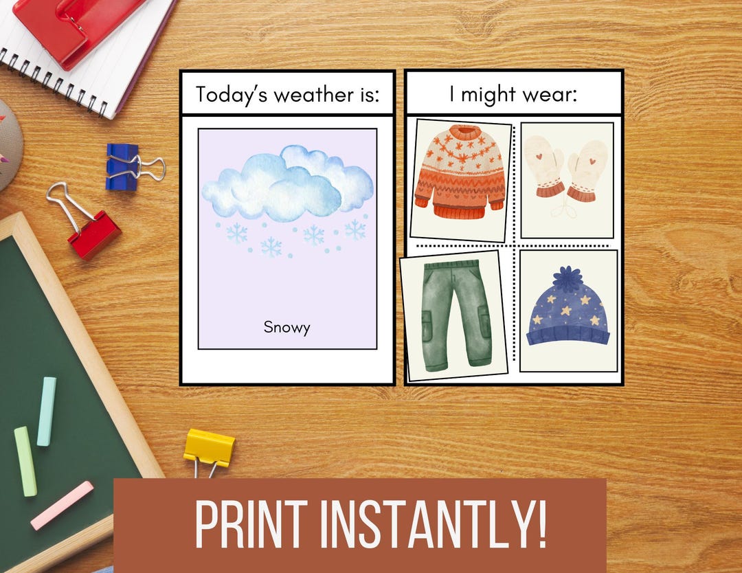 Weather Watch & Wardrobe Match Activity | Montessori-inspired ...