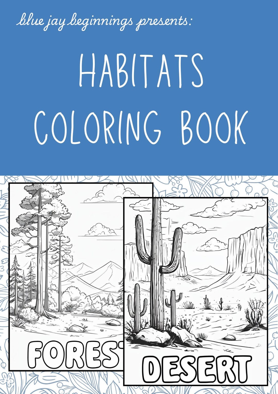 Explore the Wild: A Coloring Adventure Through Habitats | Nature-based ...