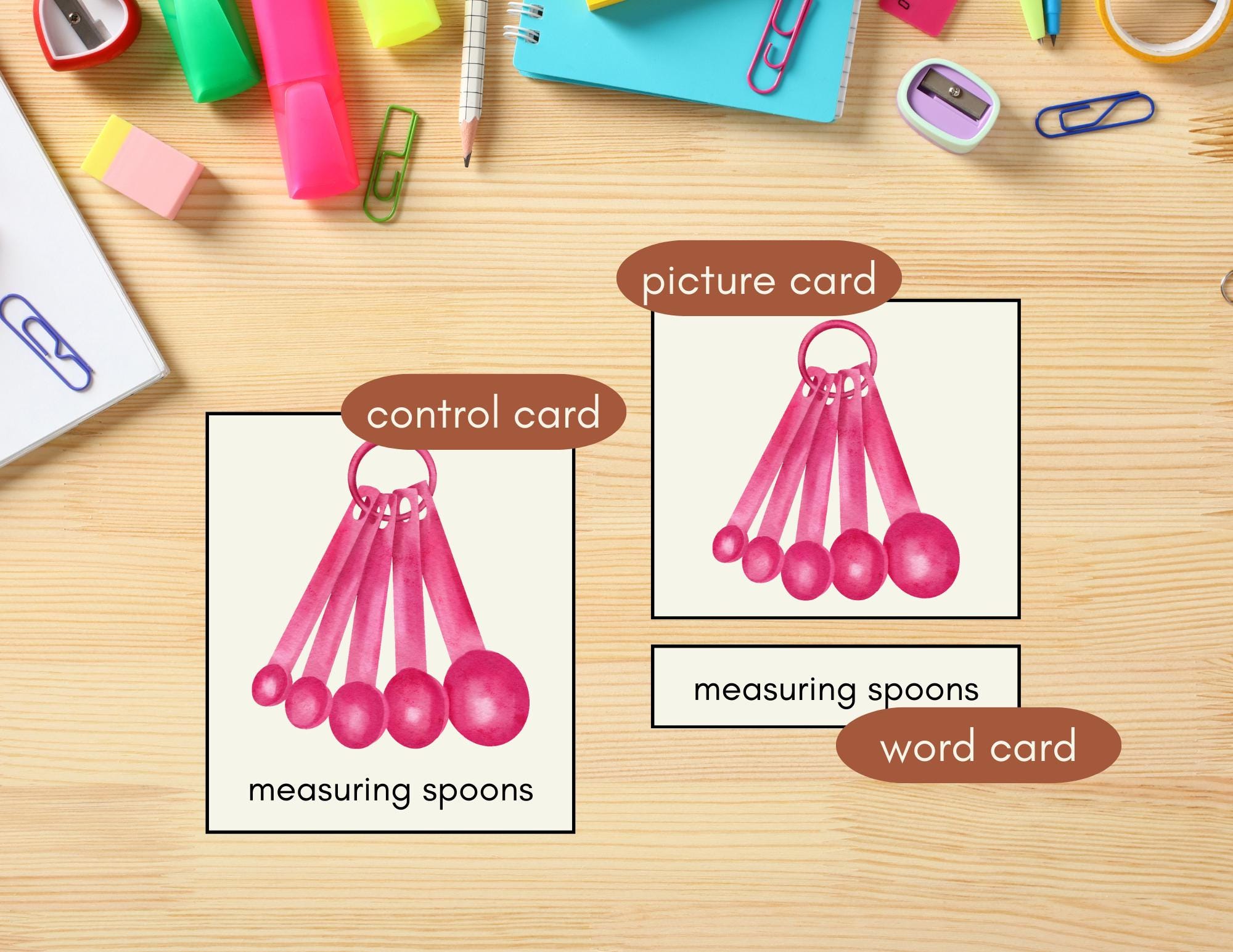 Chef's Toolkit Kitchen Utensils Montessori Three-part Matching ...