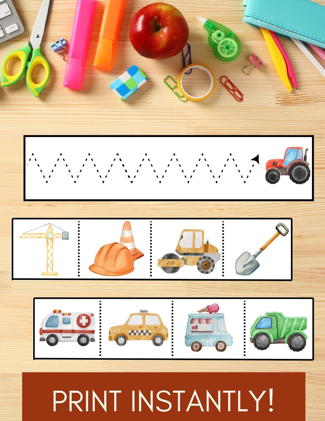 Dig, Drive, and Snip - Scissor Skills & Cutting Practice | Montessori ...