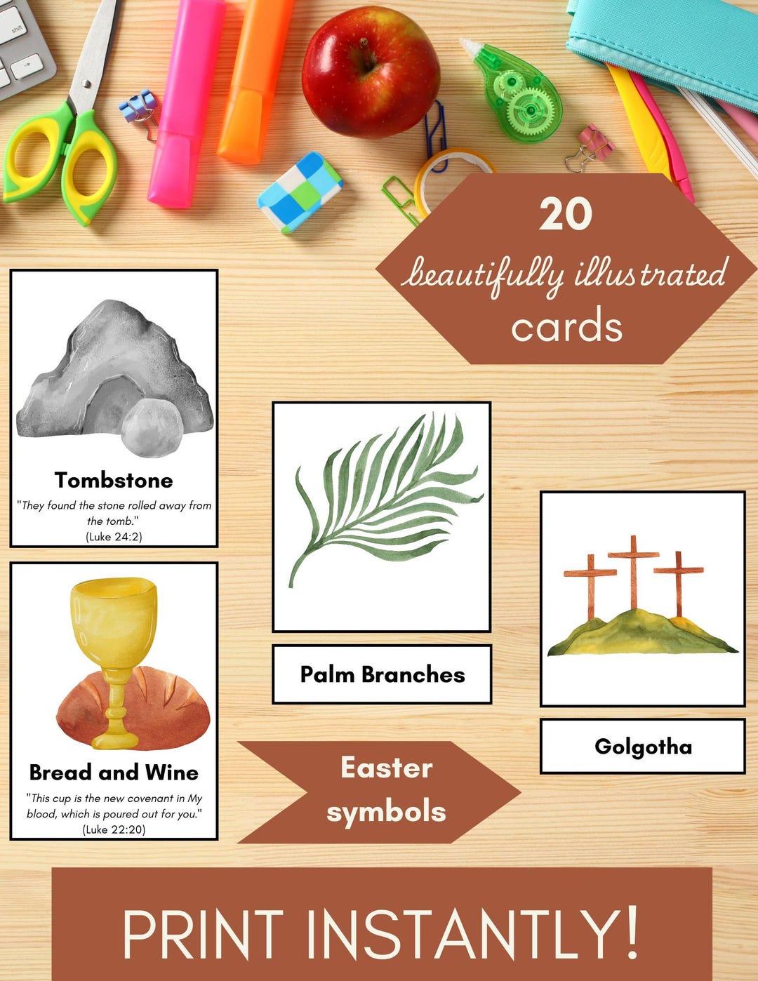 The Easter Story: Faith-based Easter Montessori Three-part Matching ...