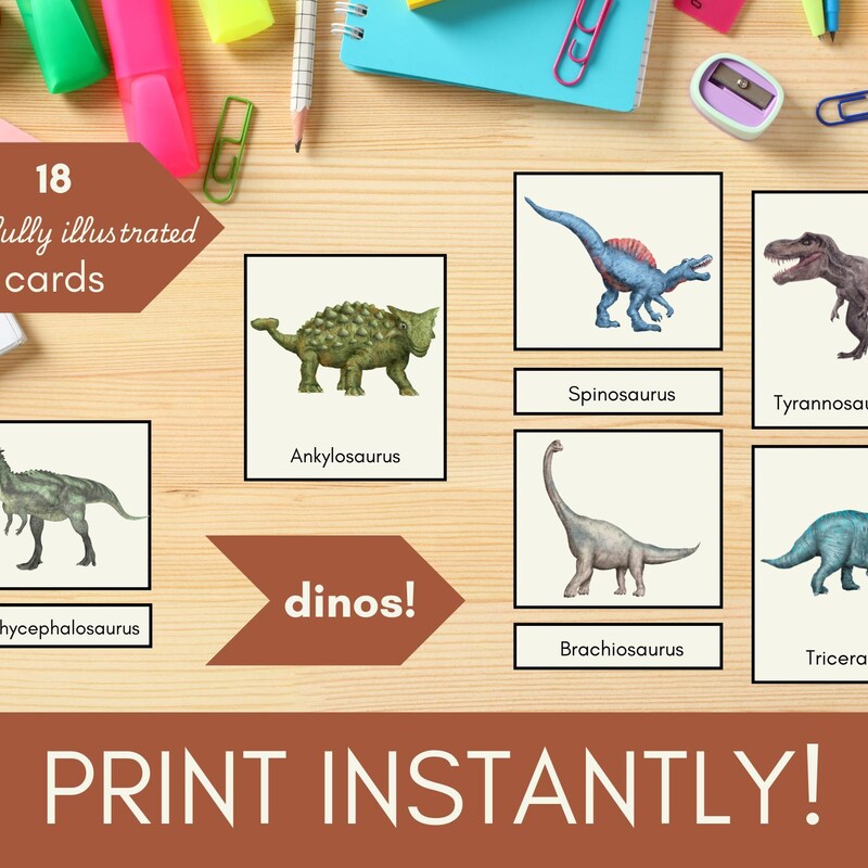 Montessori Dinosaur - Etsy