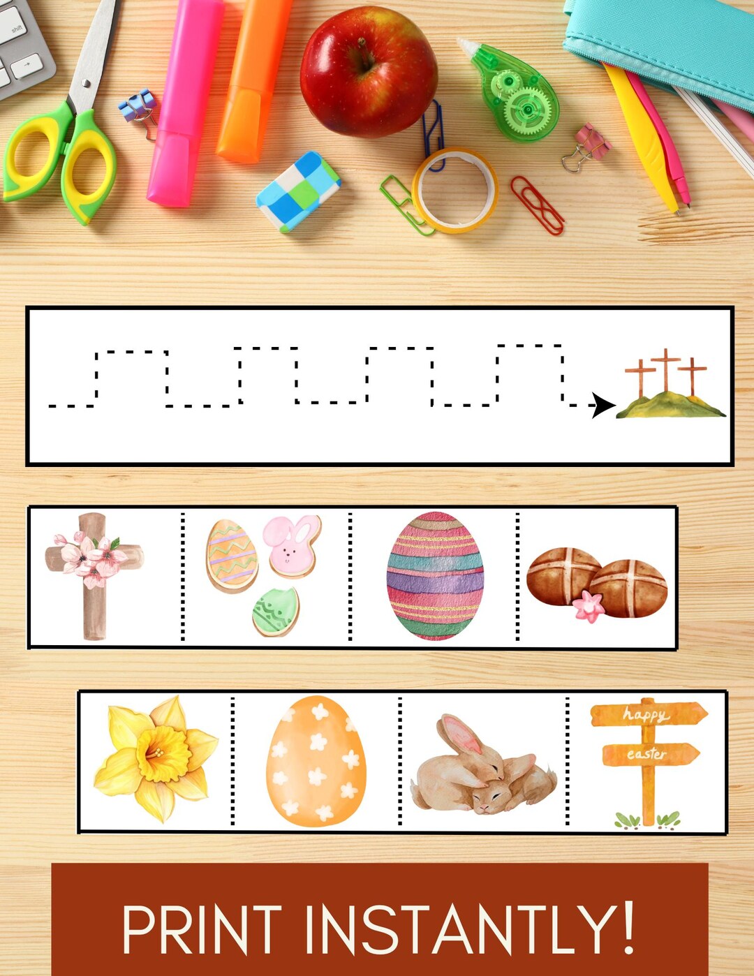 Easter Blessings Scissor Skill Fine Motor Activity | Toddler Preschool ...