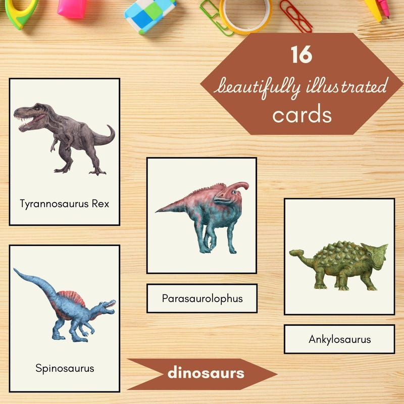 Montessori Dinosaur - Etsy
