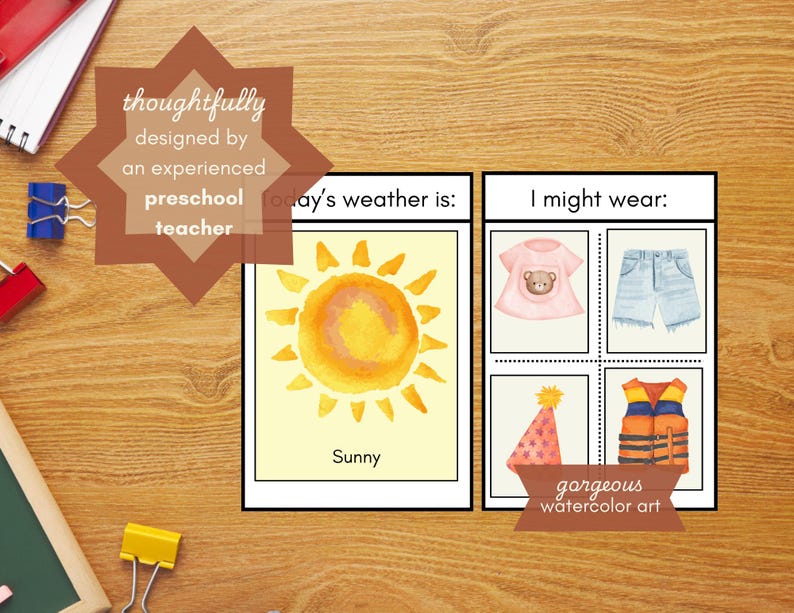 Weather Watch & Wardrobe Match Activity | Montessori-inspired ...