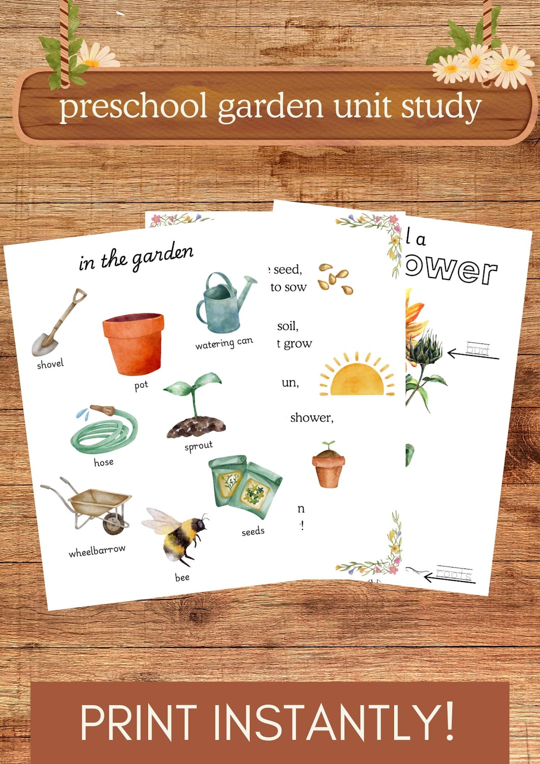 Garden Unit Study | Preschool Spring Homeschool Lesson Plan Curriculum ...
