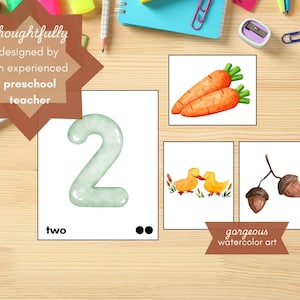 Nature's Numbers: A Montessori-inspired Counting Game | Watercolor ...