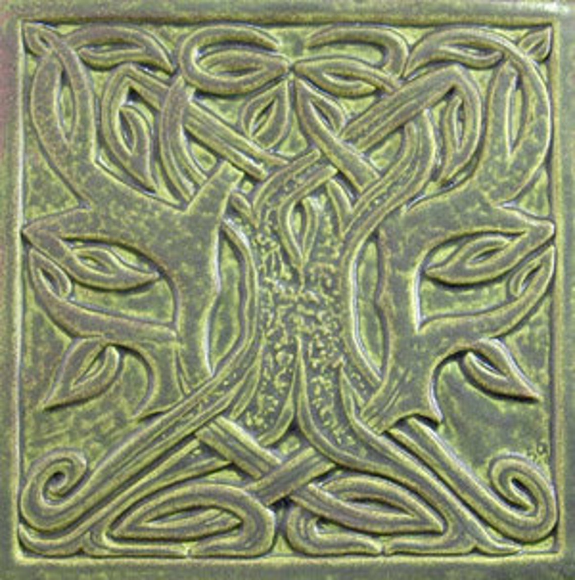 Decorative Relief Carved Ceramic Celtic Tree Tile - Etsy