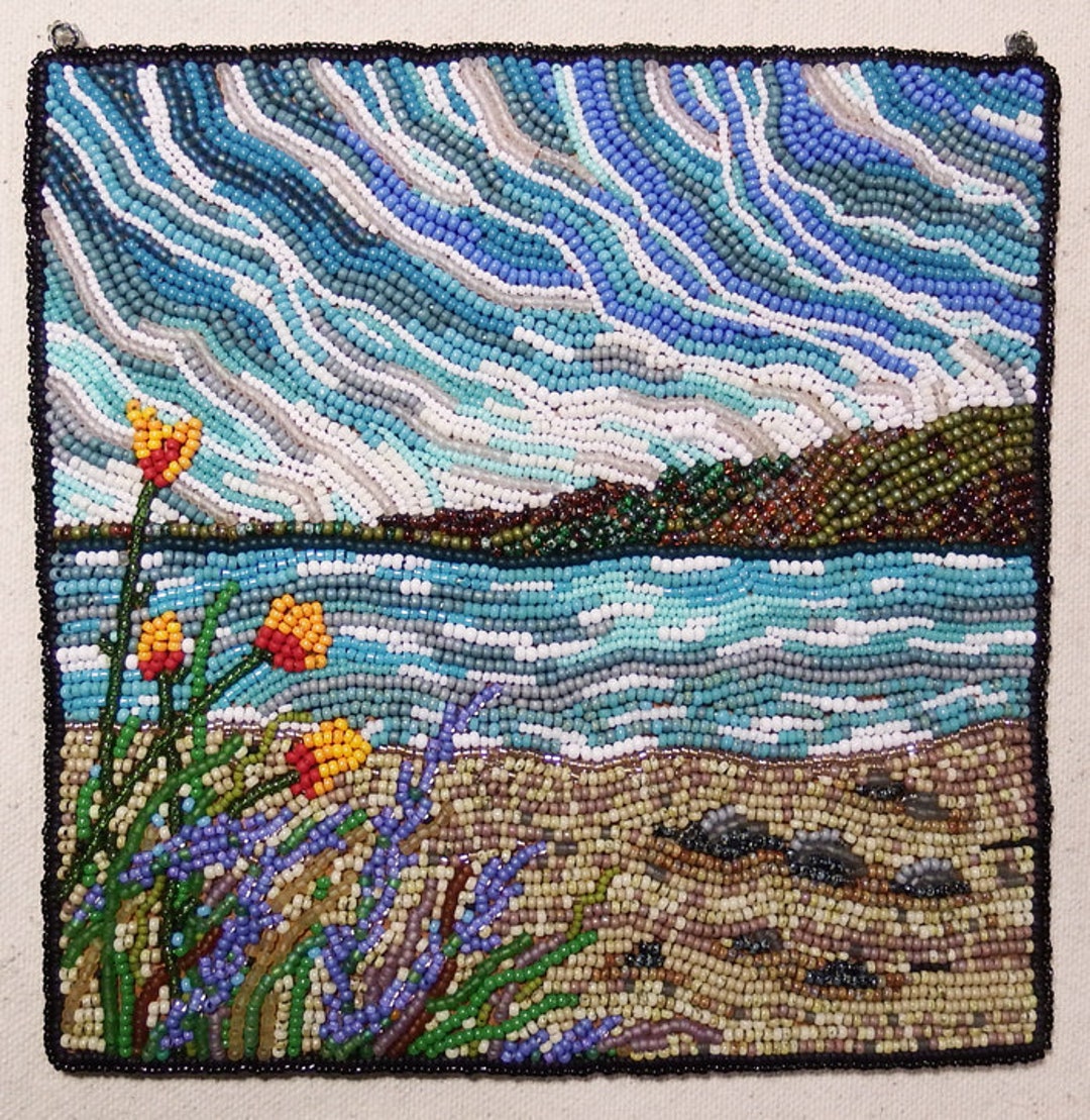 Hand Made Seed Bead Embroidery Art - Etsy
