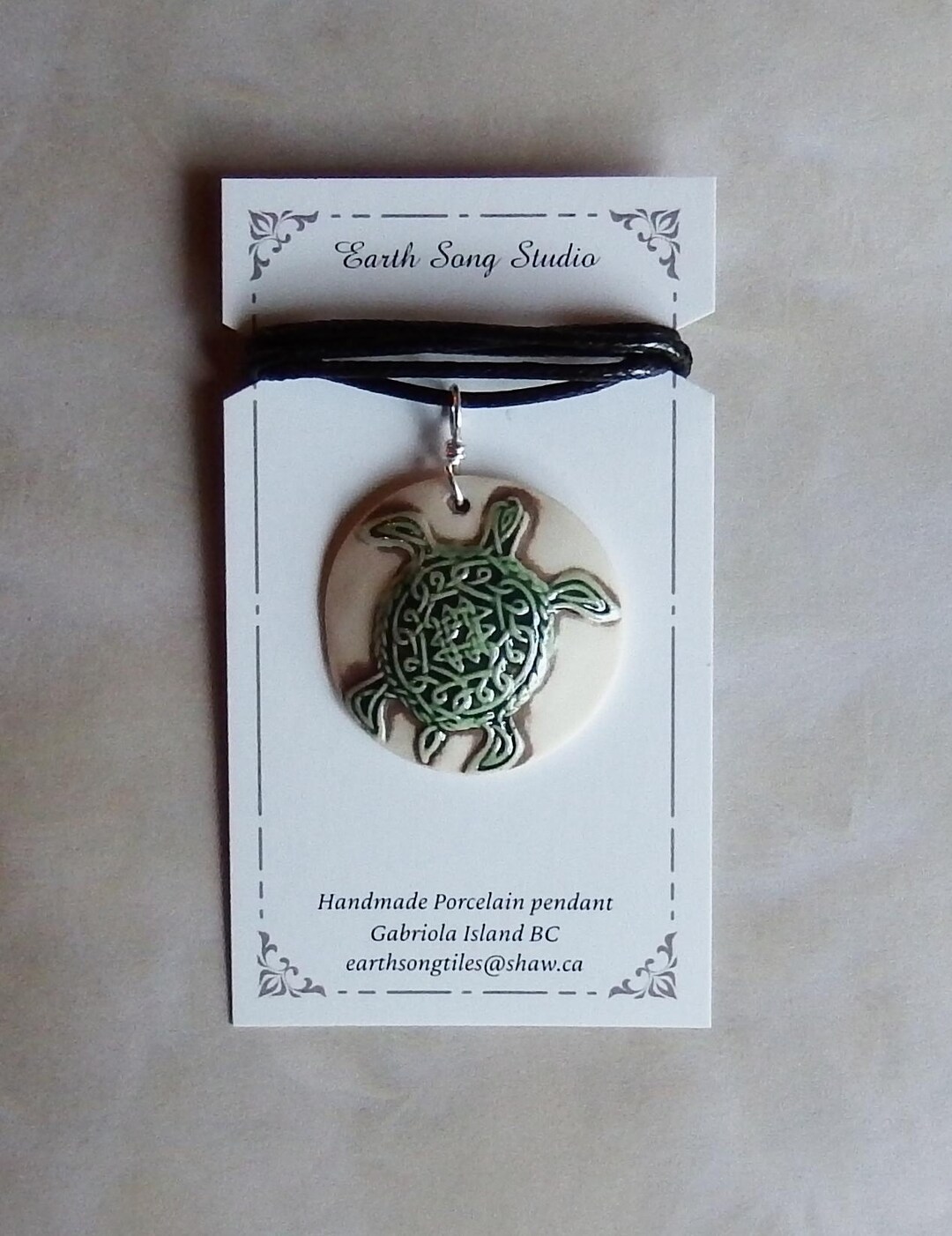 Handmade, Relief Carved Porcelain Celtic Turtle Pendant/necklace - Etsy