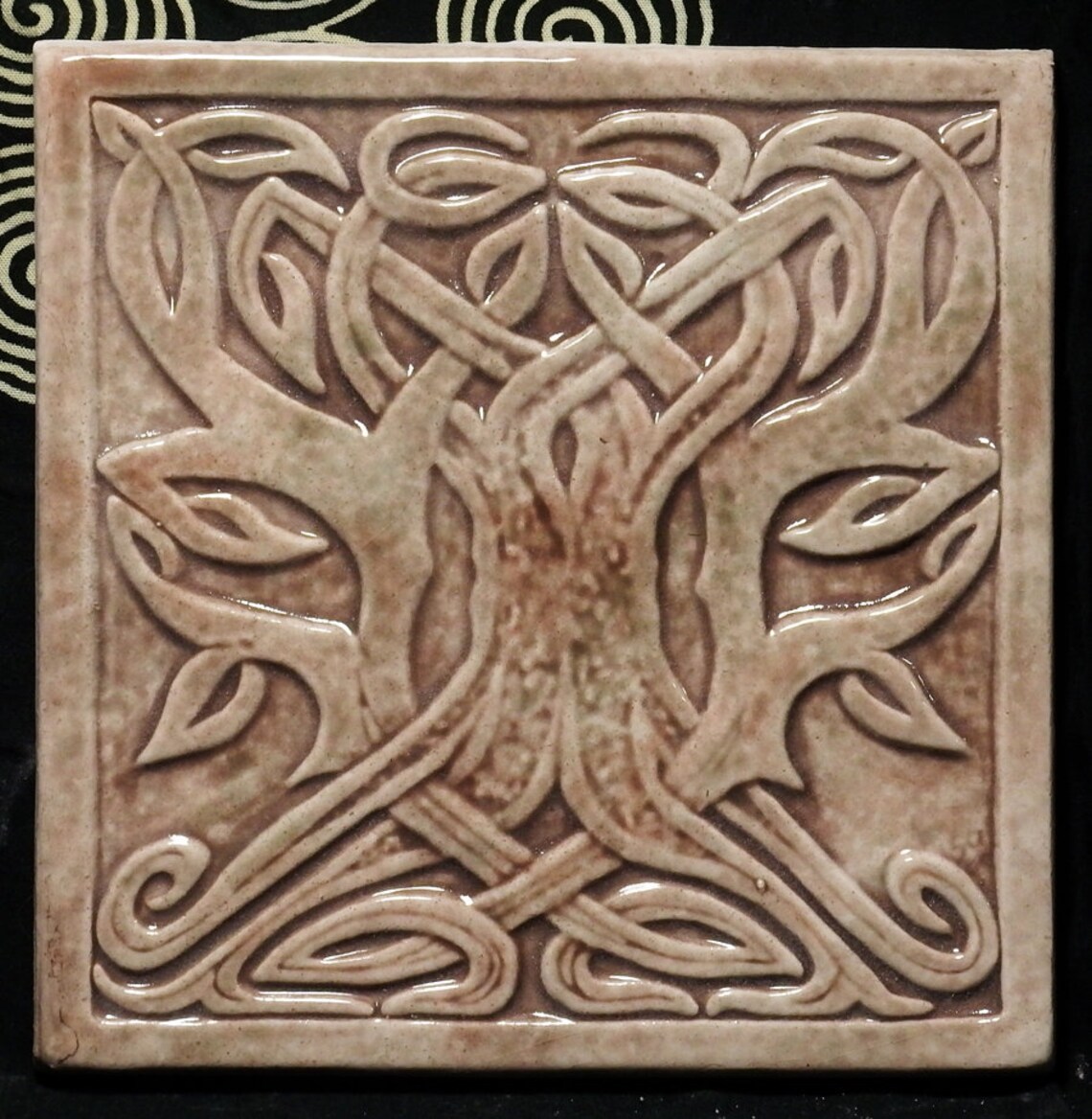Decorative Relief Carved Ceramic Celtic Tree Tile - Etsy
